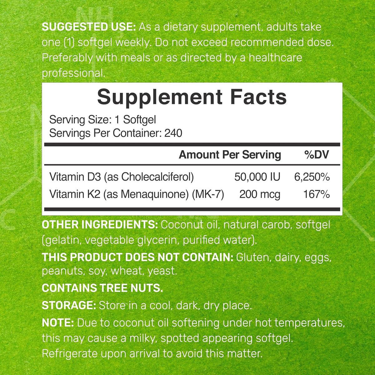 vitamin D3 50000 IU softgels