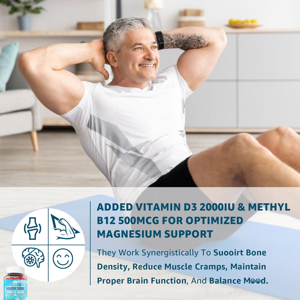 vitamin D3 and B12 in magnesium gummies