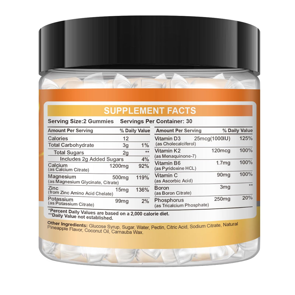 vitamin D3 and K2 calcium gummies