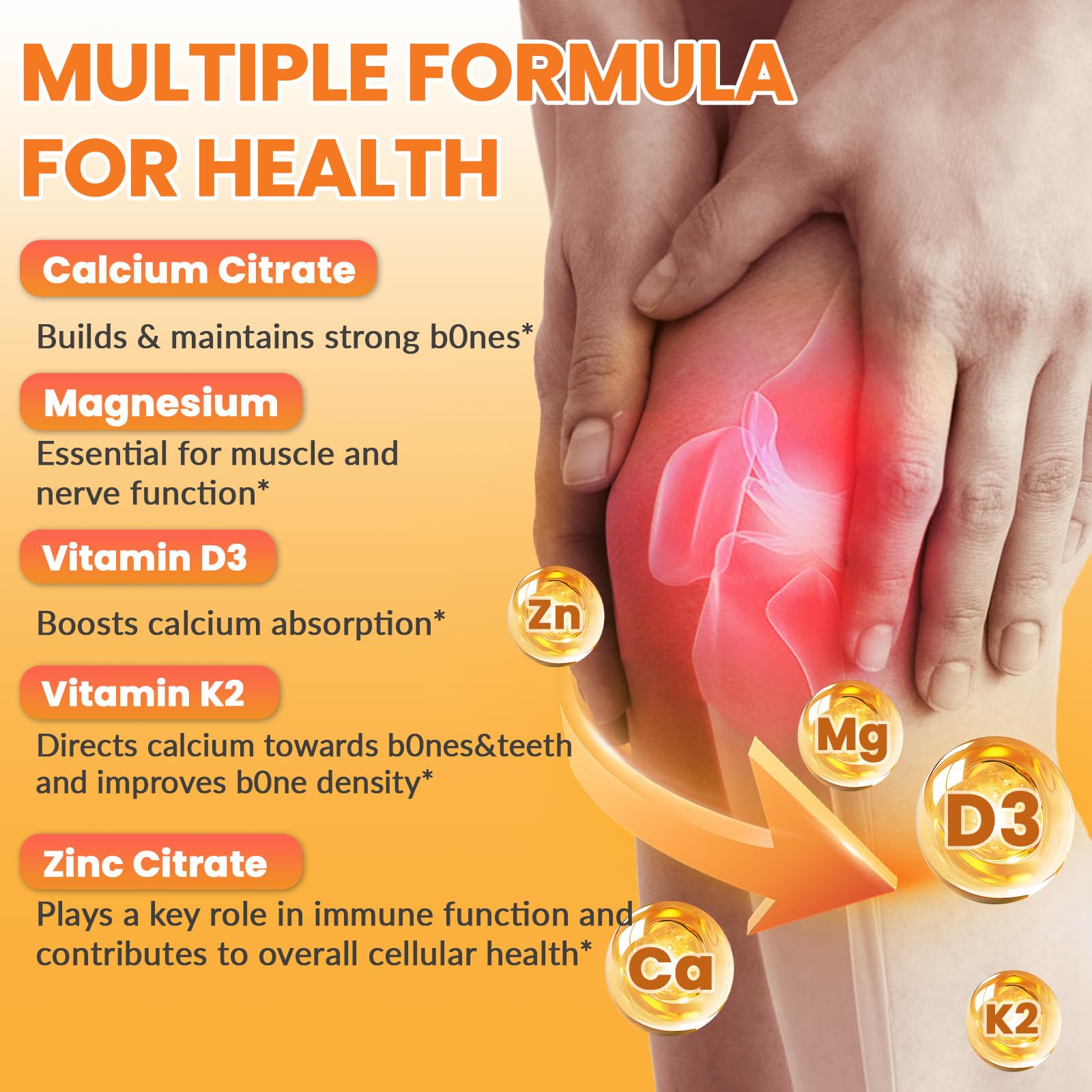 vitamin D3 and K2 enriched calcium