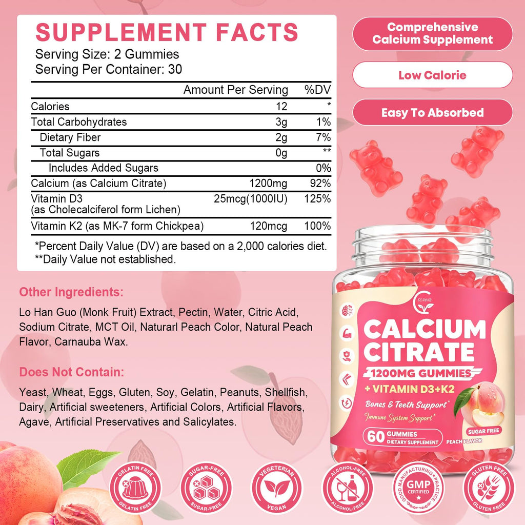 Vitamin D3 and K2 enriched chews