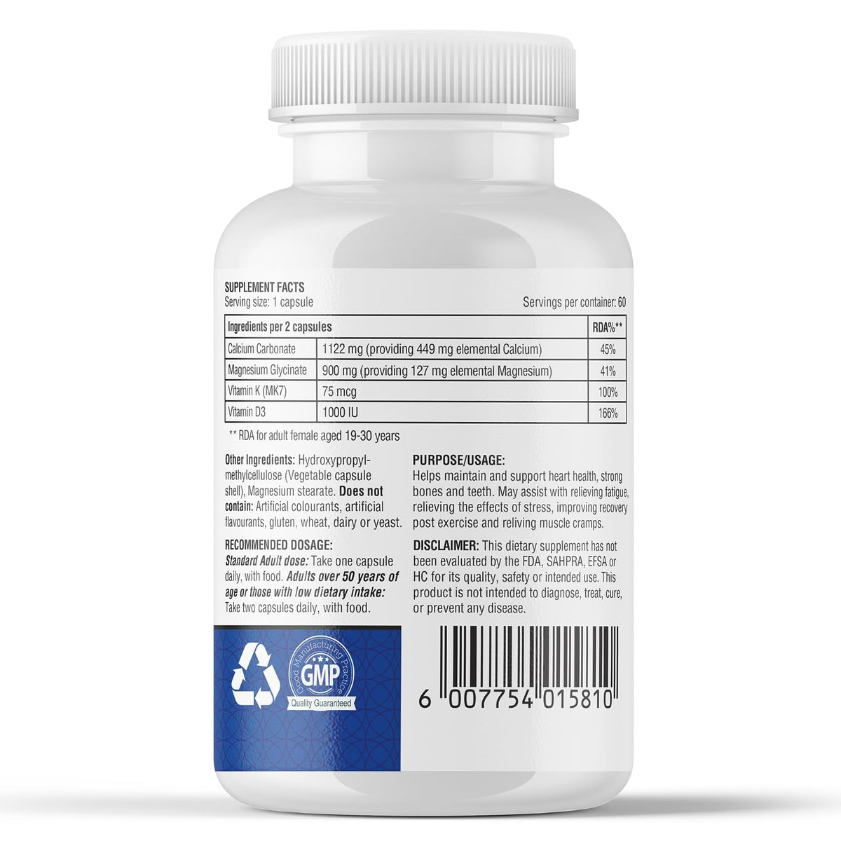 Vitamin D3 and K2 for bone health