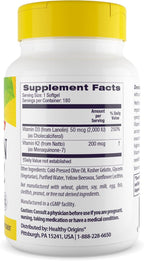 Vitamin D3 and K2 for bone health