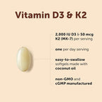 Vitamin D3 and K2 for bone health