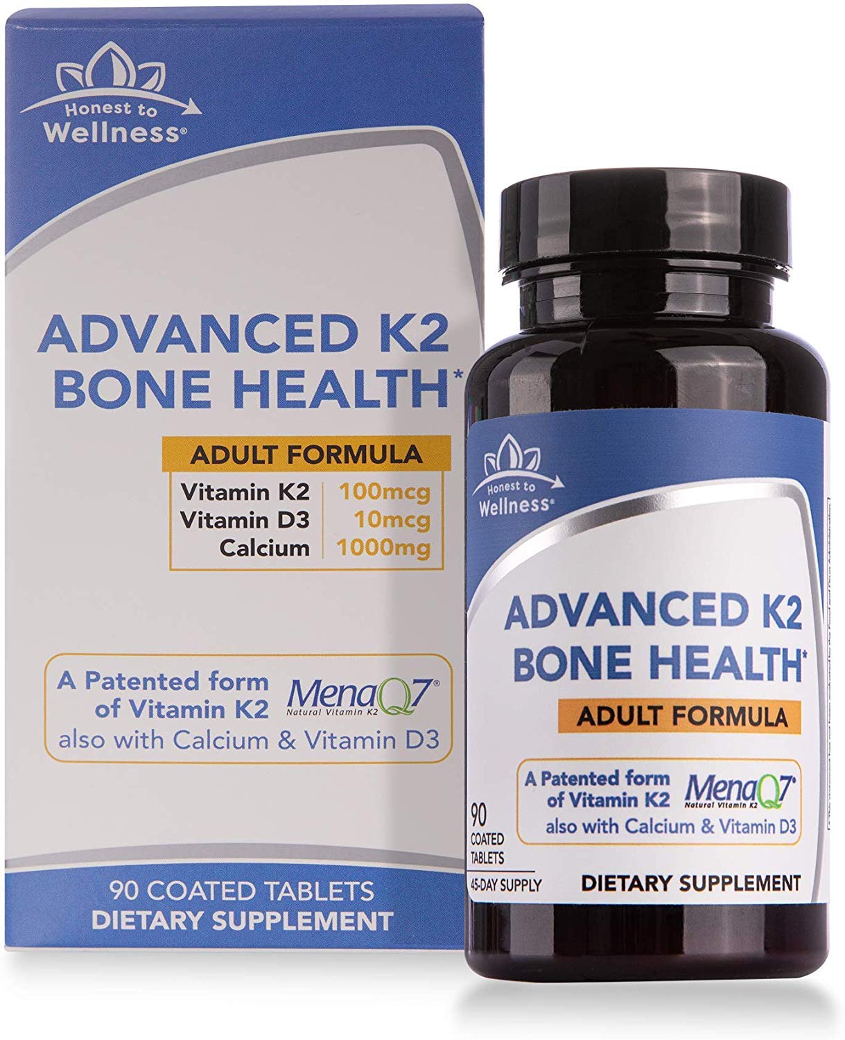 Vitamin D3 and K2 for bones