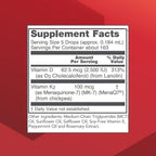 Vitamin D3 and K2 liquid supplement