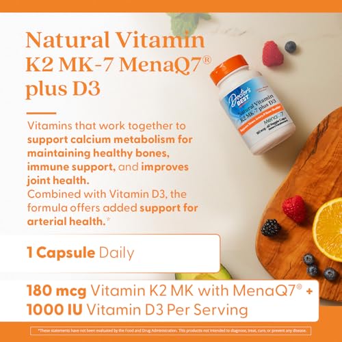 Vitamin D3 and K2 supplement benefits
