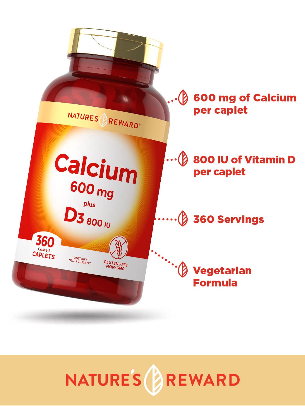 Vitamin D3 enhanced calcium formula