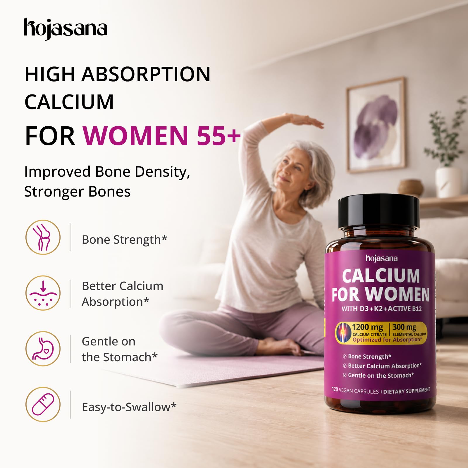 Vitamin D3 enhanced calcium supplement