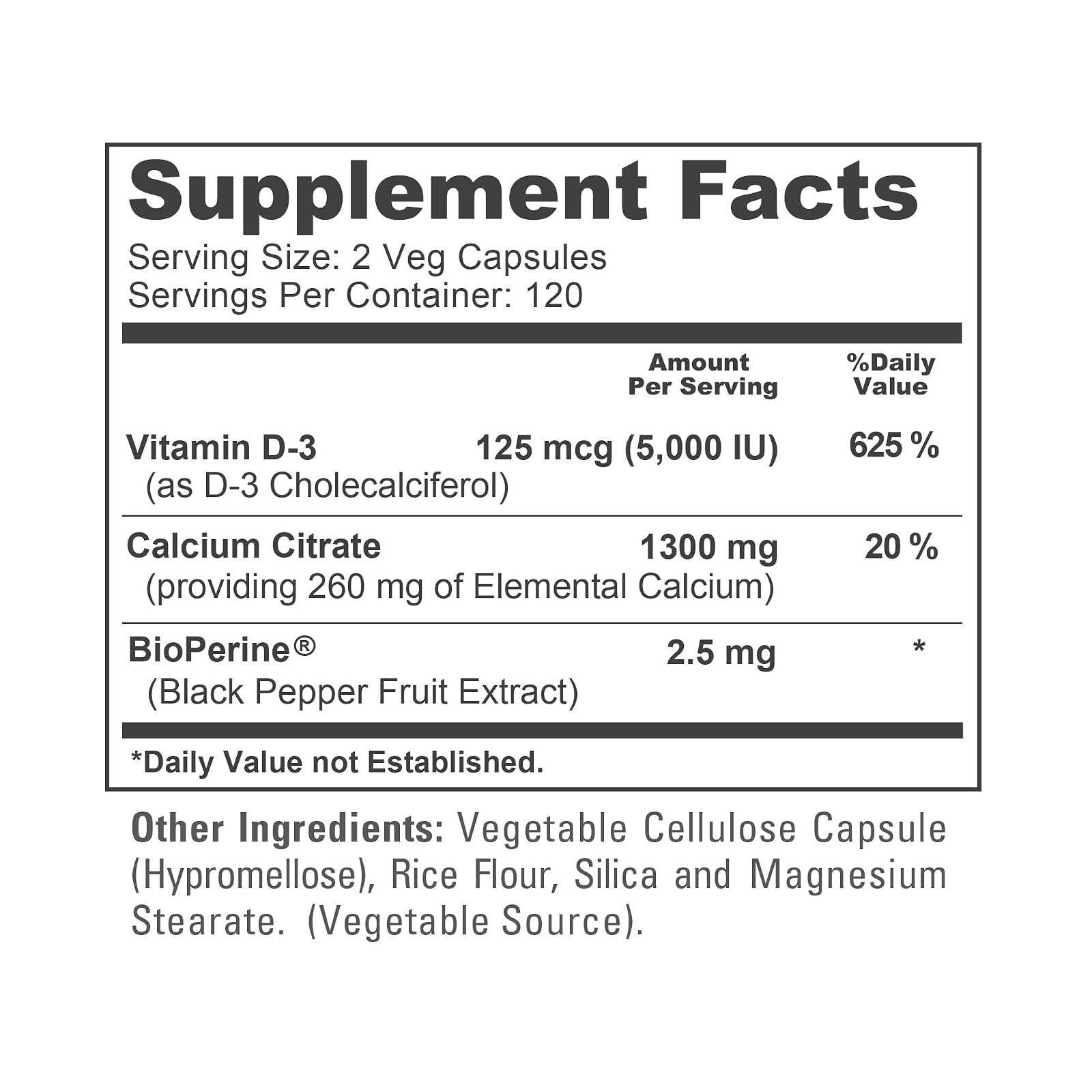 Vitamin D3 enhances calcium absorption
