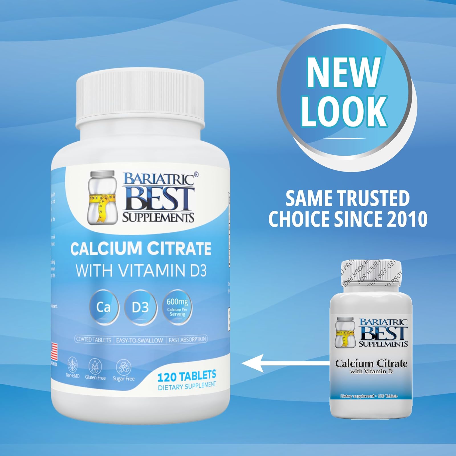 Vitamin D3 enriched calcium citrate supplement