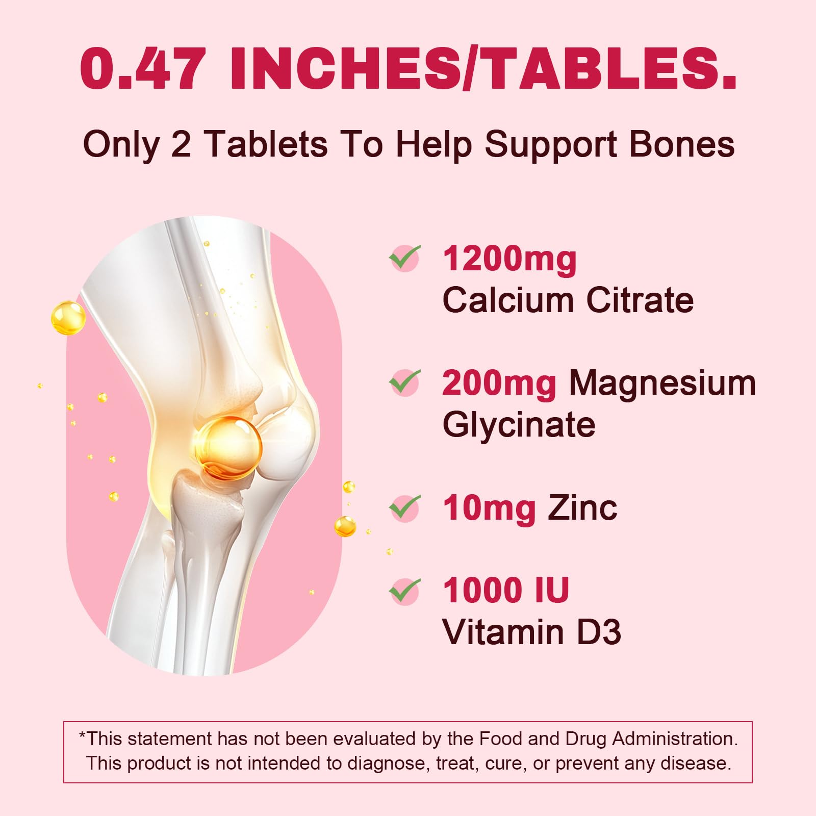 Vitamin D3 enriched calcium citrate tablets