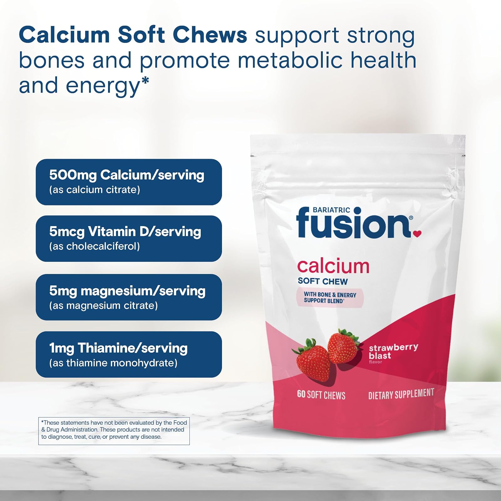 Vitamin D3 enriched calcium for immune support