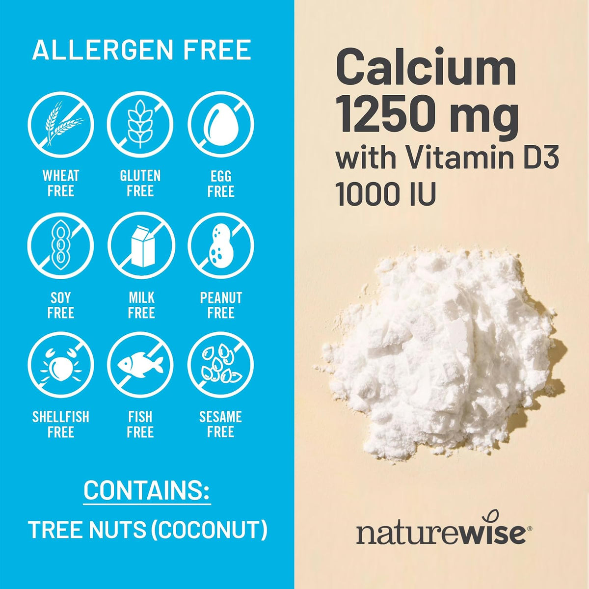 Vitamin D3 enriched calcium for immune support