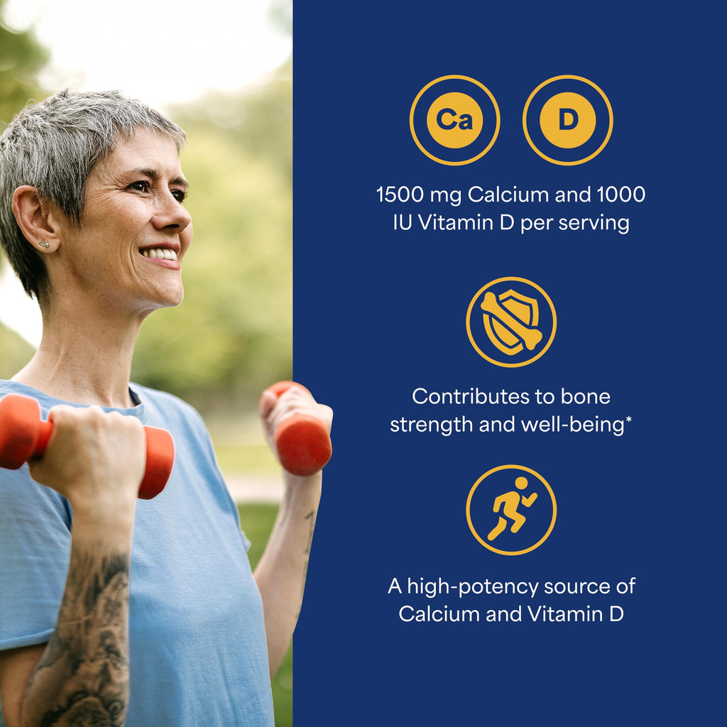 Vitamin D3 enriched calcium for muscle strength