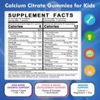 Vitamin D3 enriched calcium gummies for children