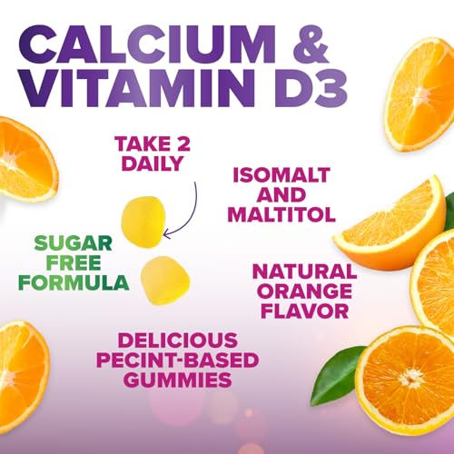Vitamin D3 enriched calcium gummies for health