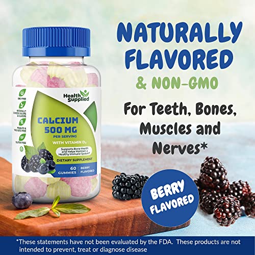 Vitamin D3 enriched calcium gummies for immunity
