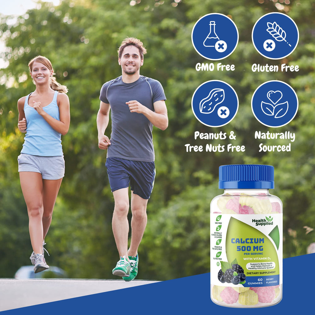 Vitamin D3 enriched calcium gummies