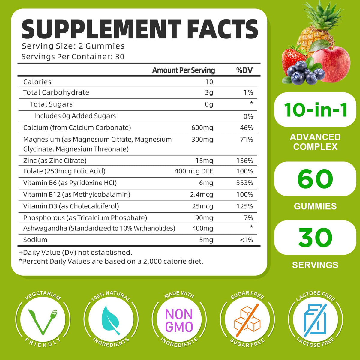 vitamin D3 enriched calcium gummies