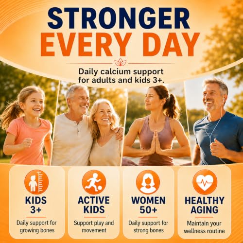 Vitamin D3 enriched calcium gummies