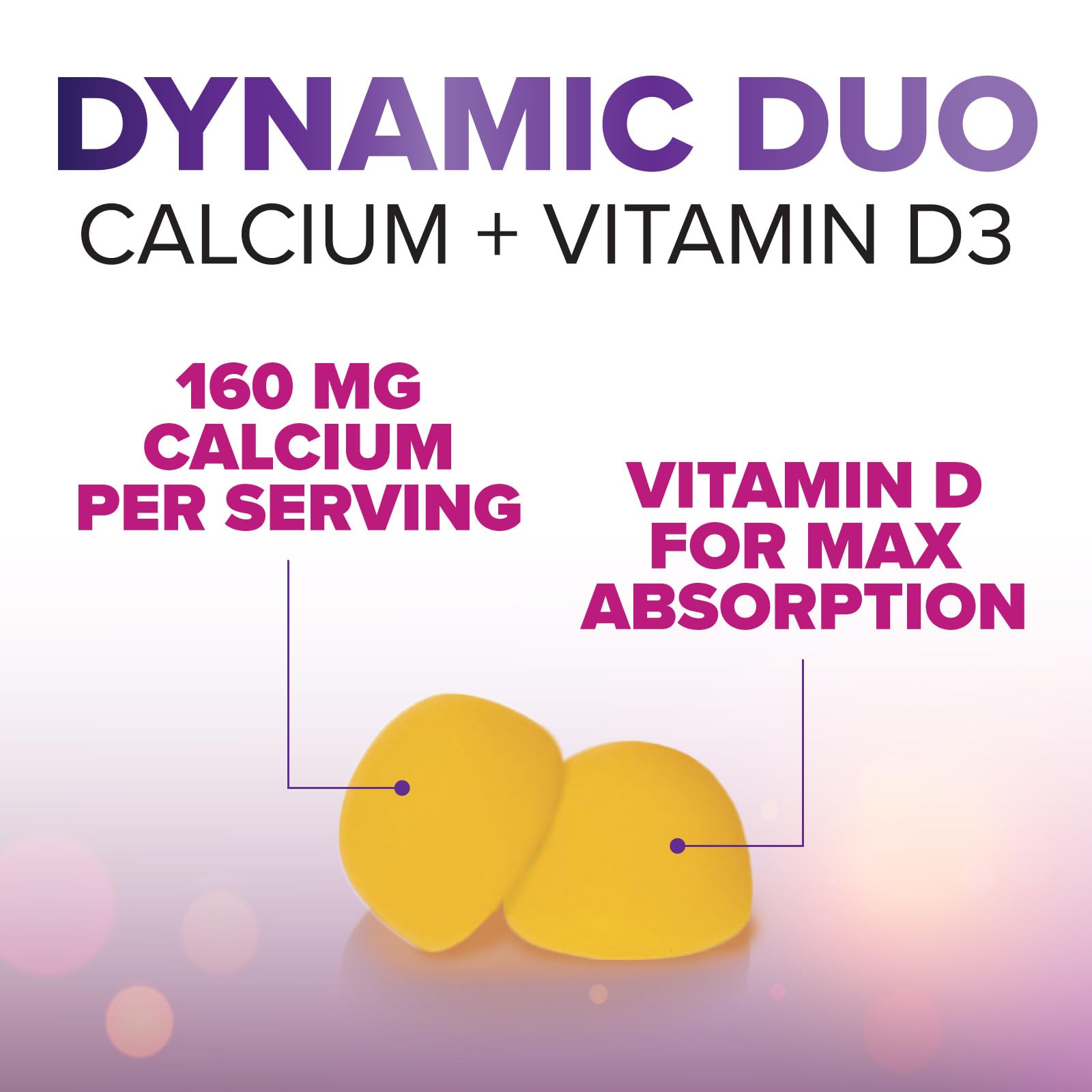 vitamin D3 enriched calcium gummies