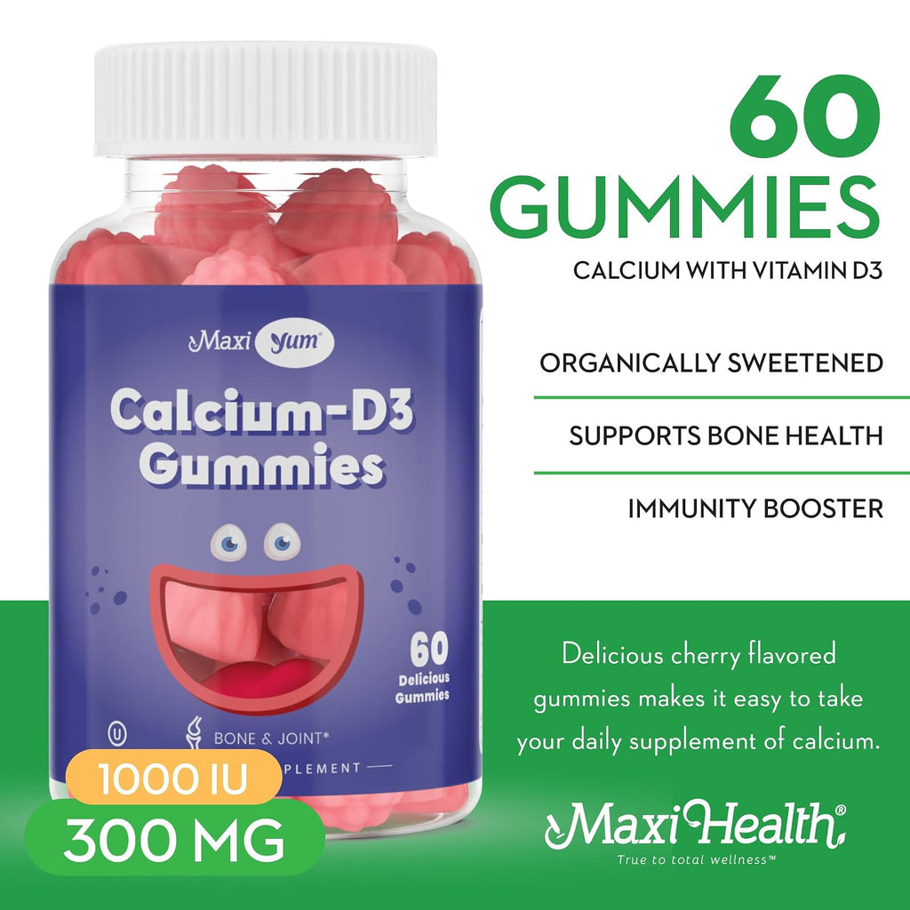 Vitamin D3 enriched calcium gummies