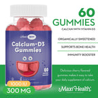 Vitamin D3 enriched calcium gummies