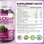 vitamin D3 enriched calcium supplement gummies