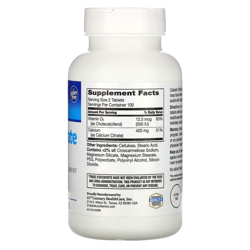 Vitamin D3 enriched calcium supplement