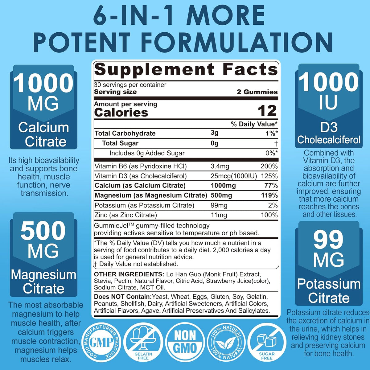 Vitamin D3 enriched calcium supplement
