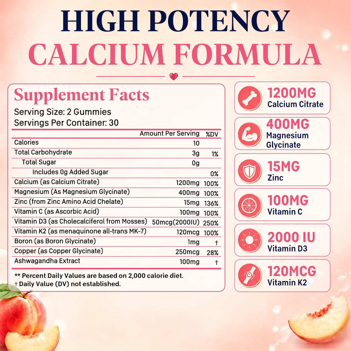 Vitamin D3 enriched calcium supplement