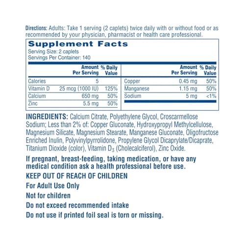 Vitamin D3 enriched calcium supplement