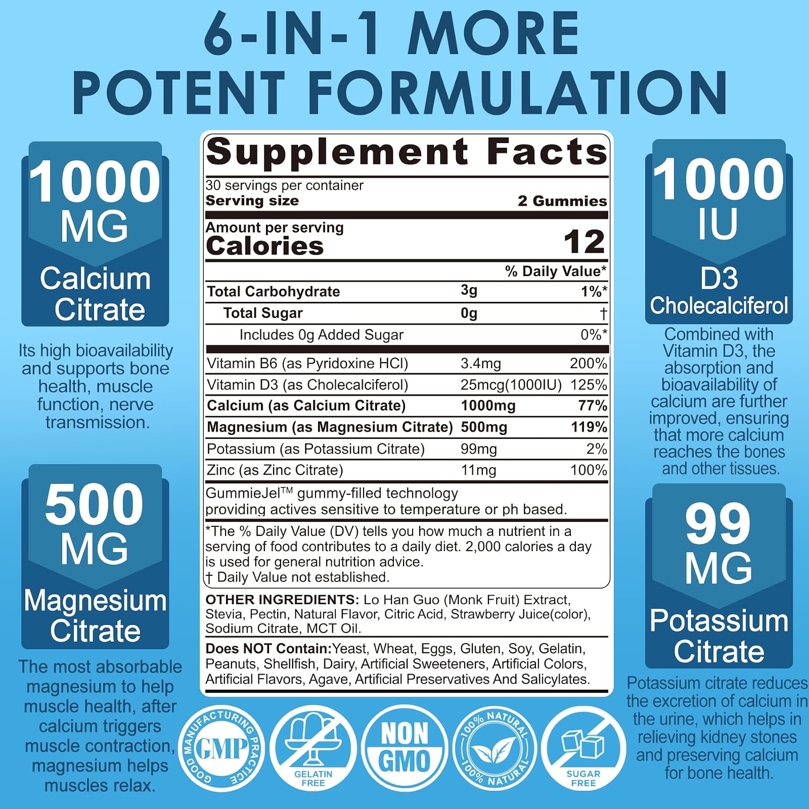 Vitamin D3 enriched calcium supplements