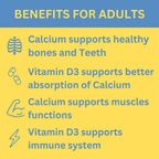 Vitamin D3 enriched calcium tablets