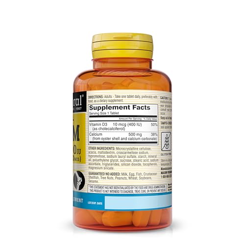 Vitamin D3 enriched calcium tablets