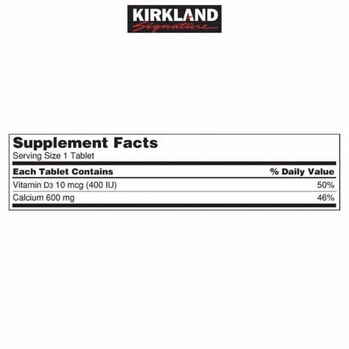 Vitamin D3 enriched calcium tablets