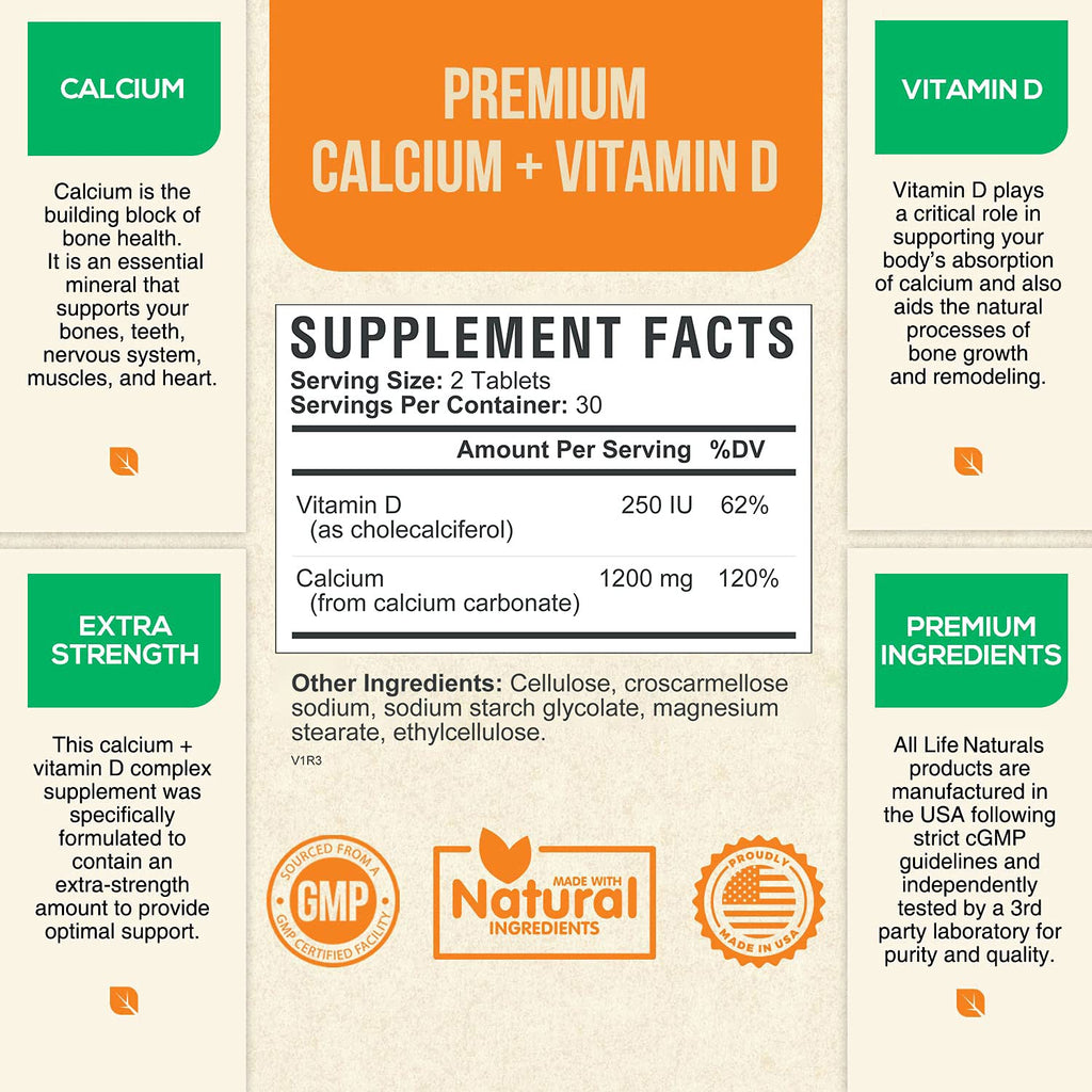 vitamin D3 enriched calcium tablets