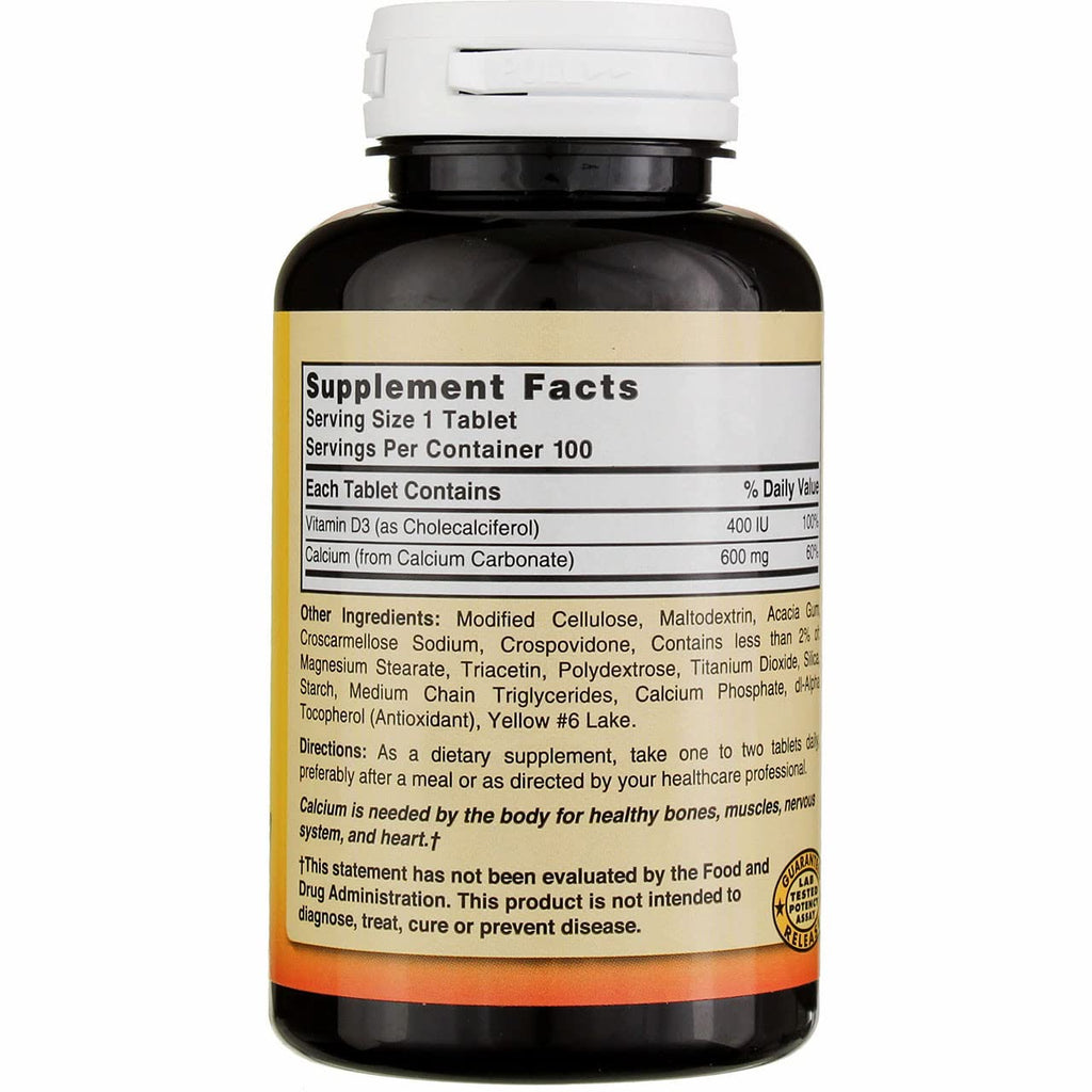 Vitamin D3 enriched calcium tablets