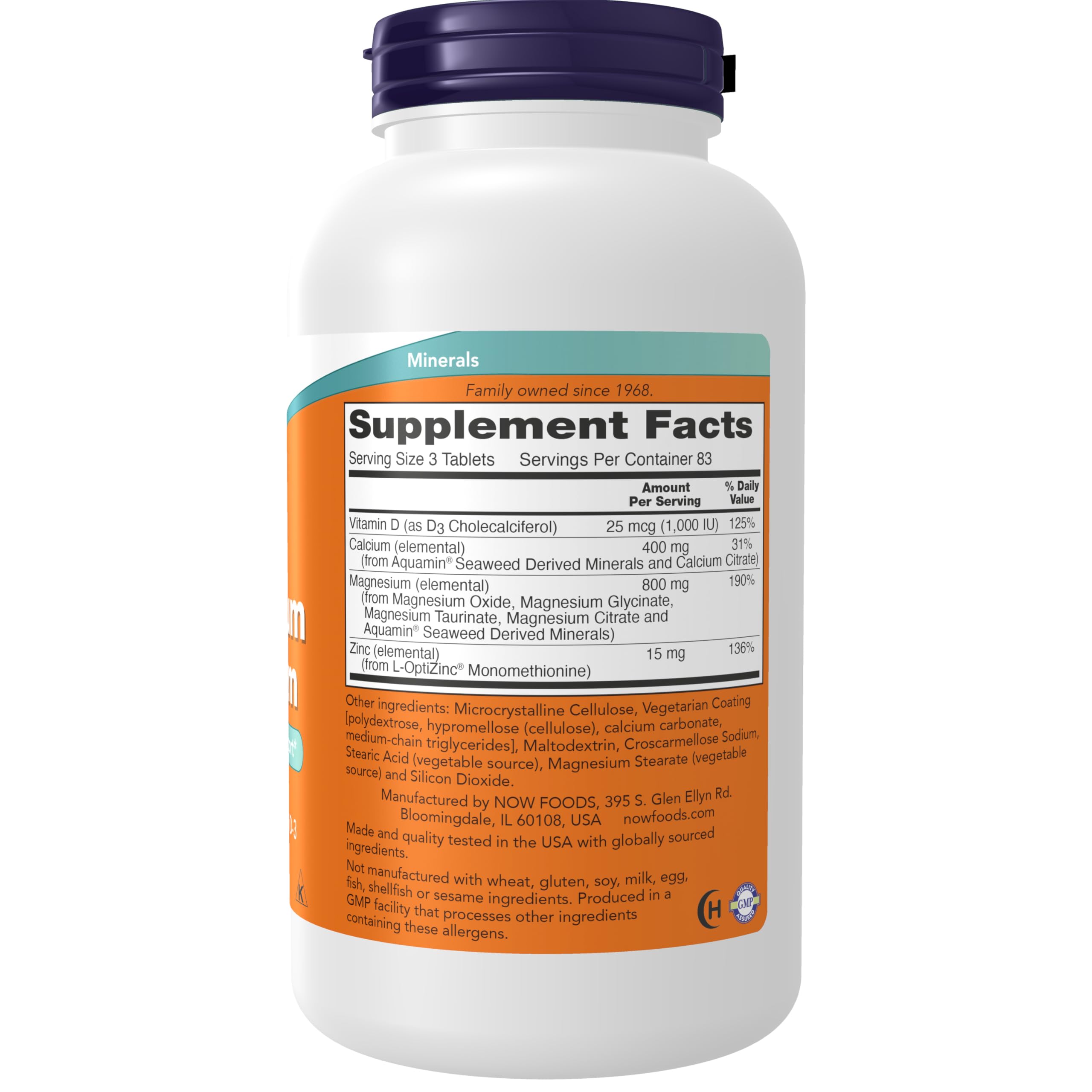 Vitamin D3 enriched magnesium tablets