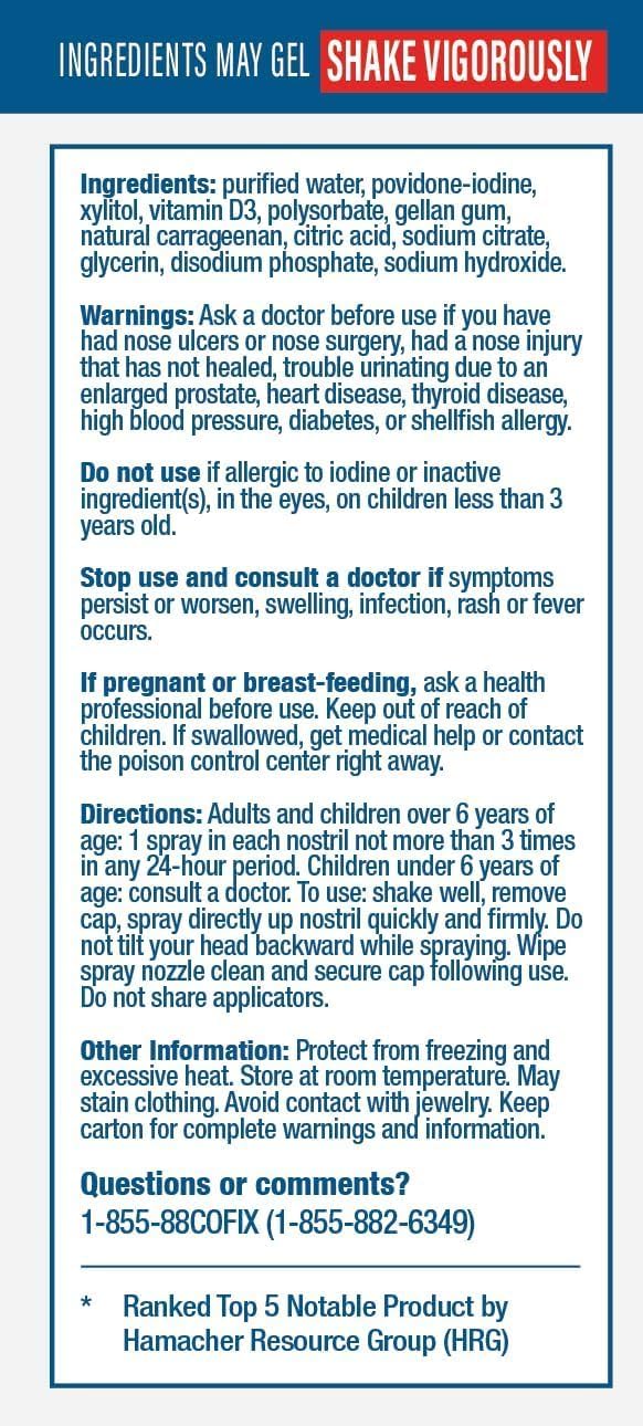 vitamin D3 enriched nasal spray