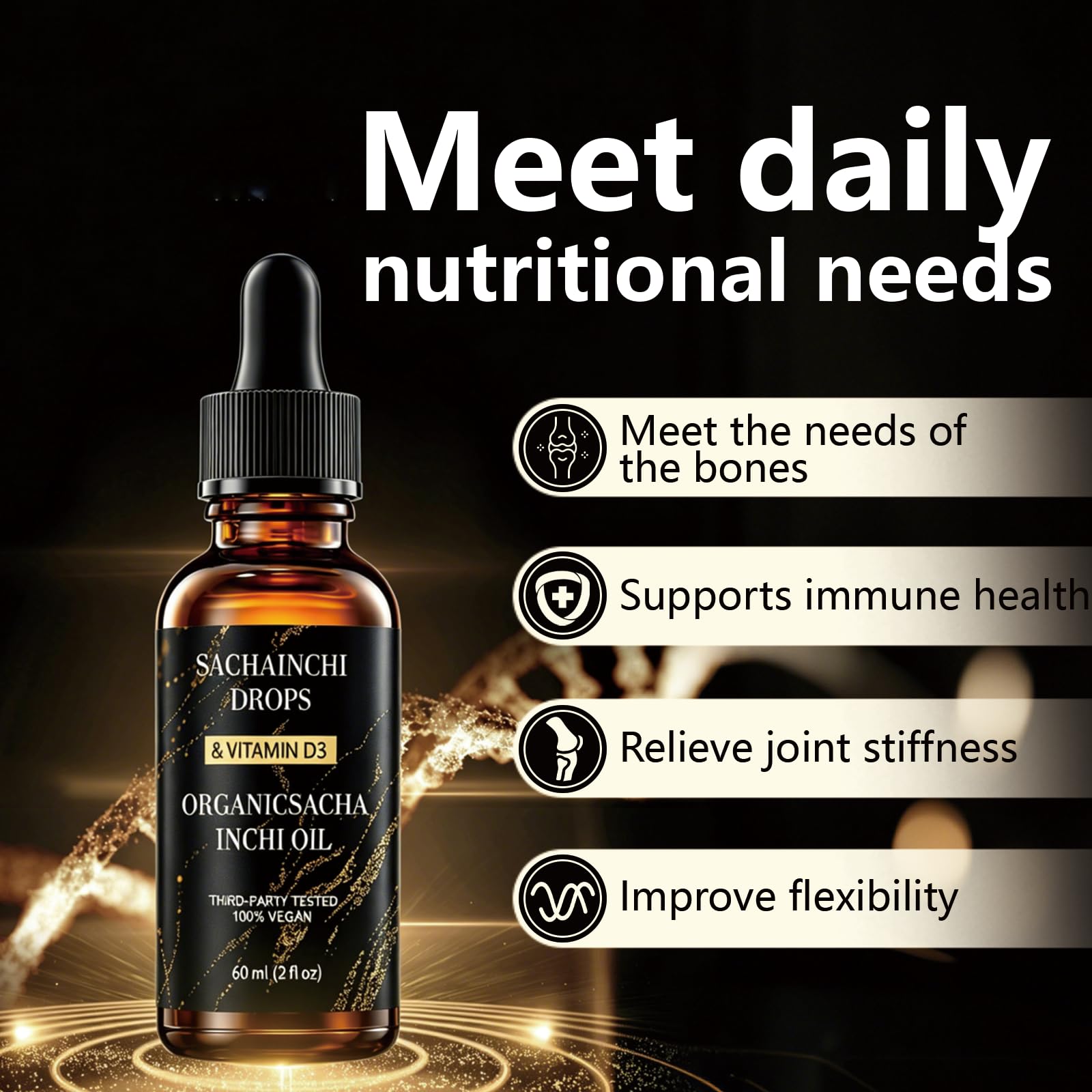 Vitamin D3 enriched oil drops