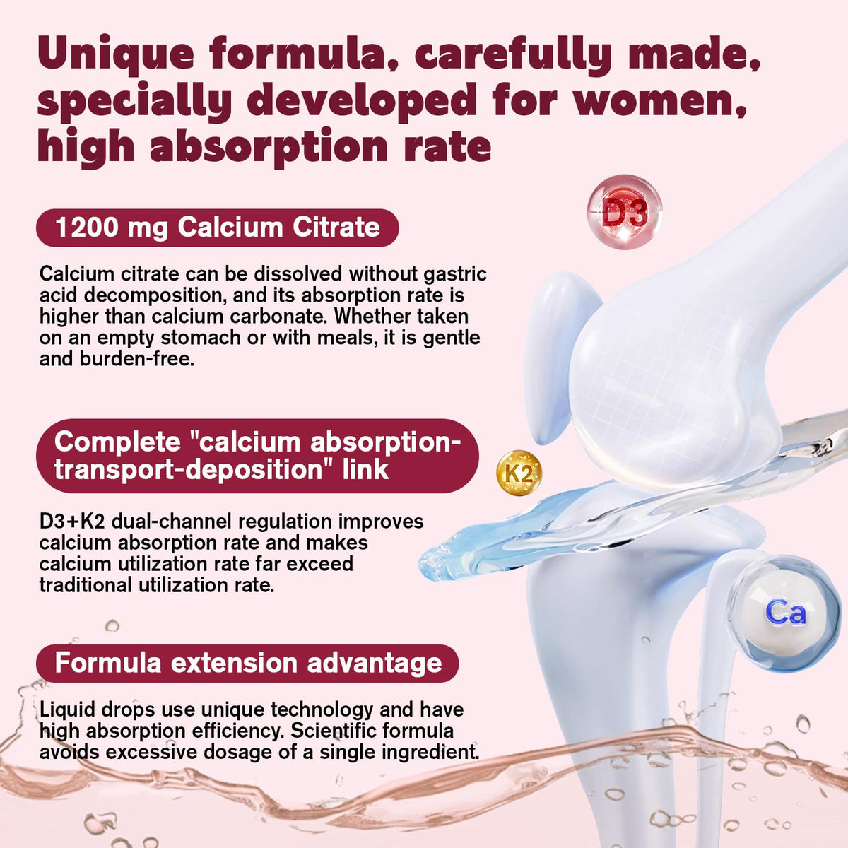Vitamin D3 for calcium absorption