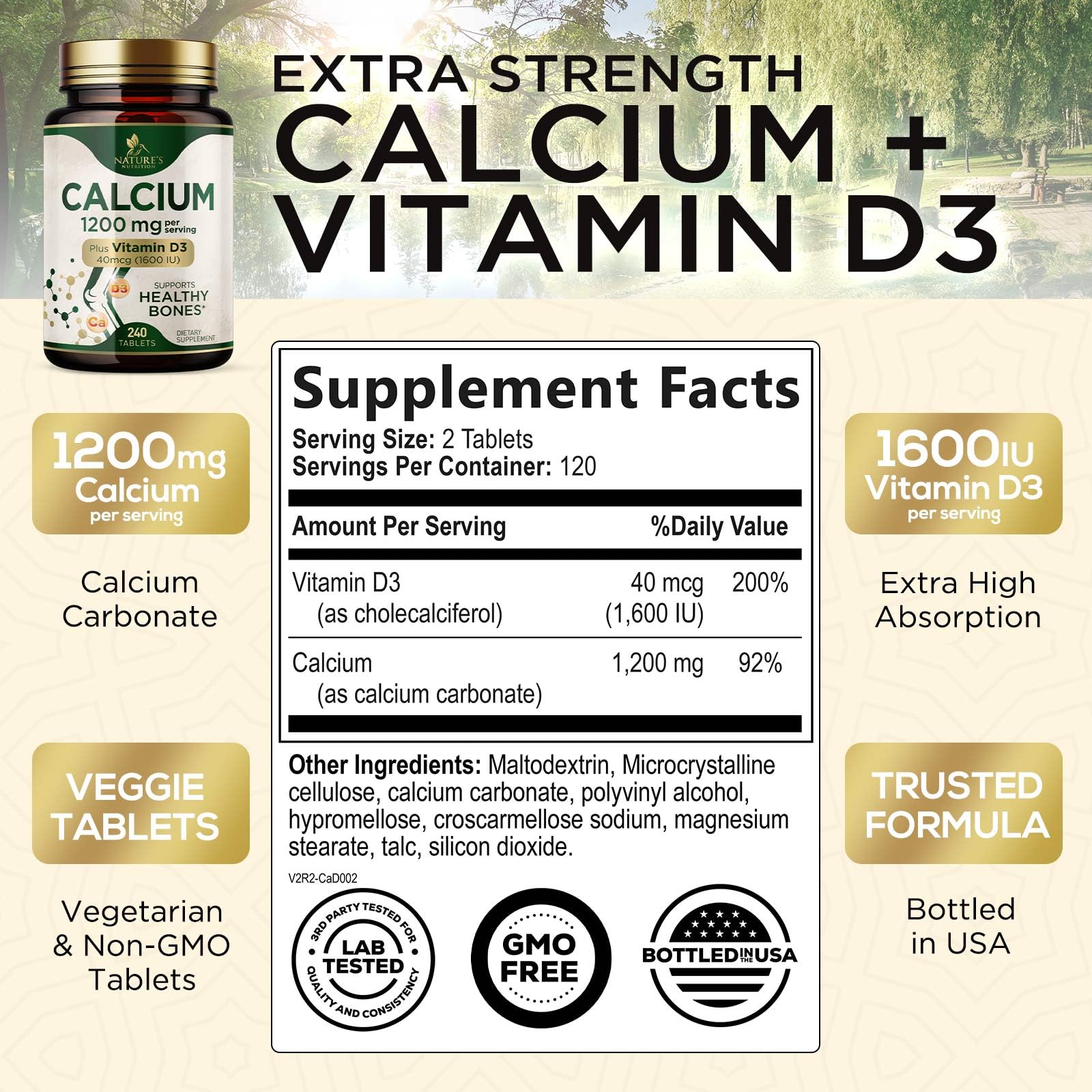 vitamin D3 for enhanced calcium absorption