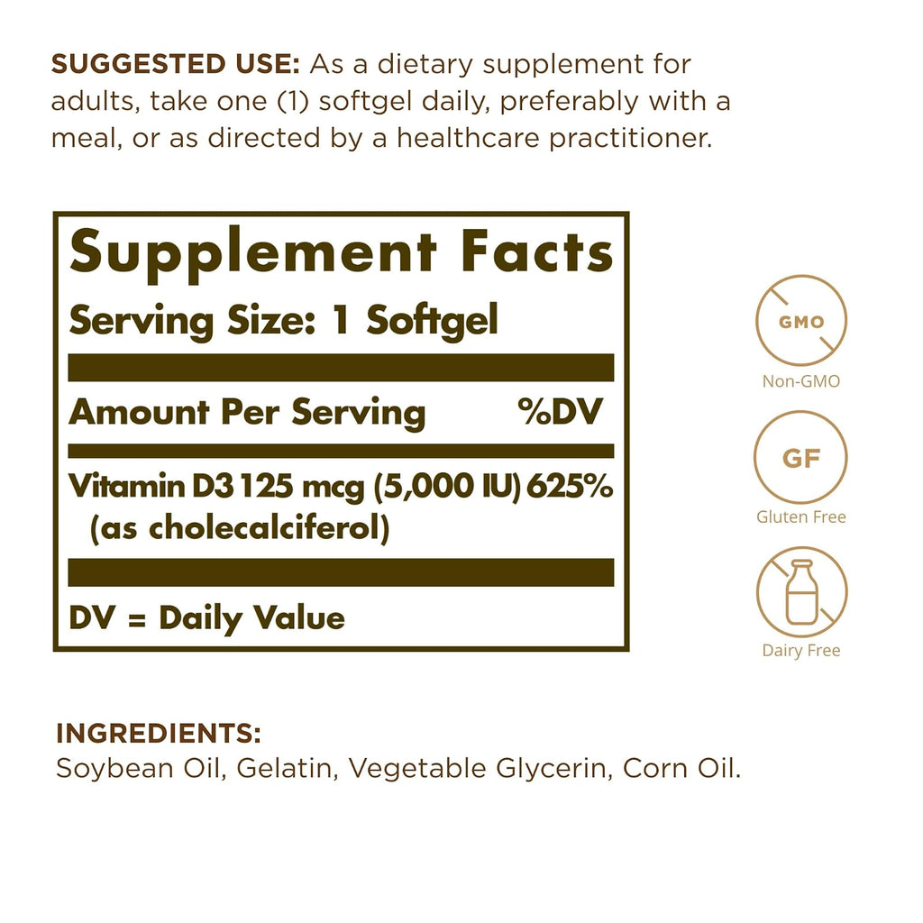 Vitamin D3 for immune support
