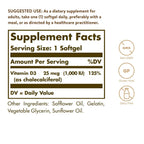 Vitamin D3 for immune support