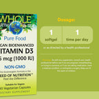 Vitamin D3 for immune support