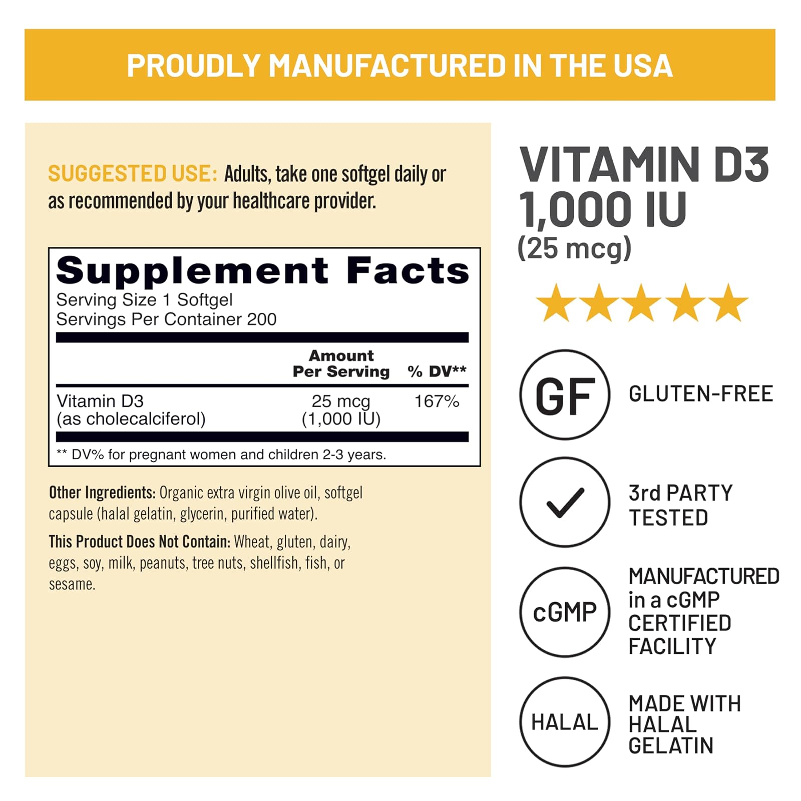 Vitamin D3 for mood support