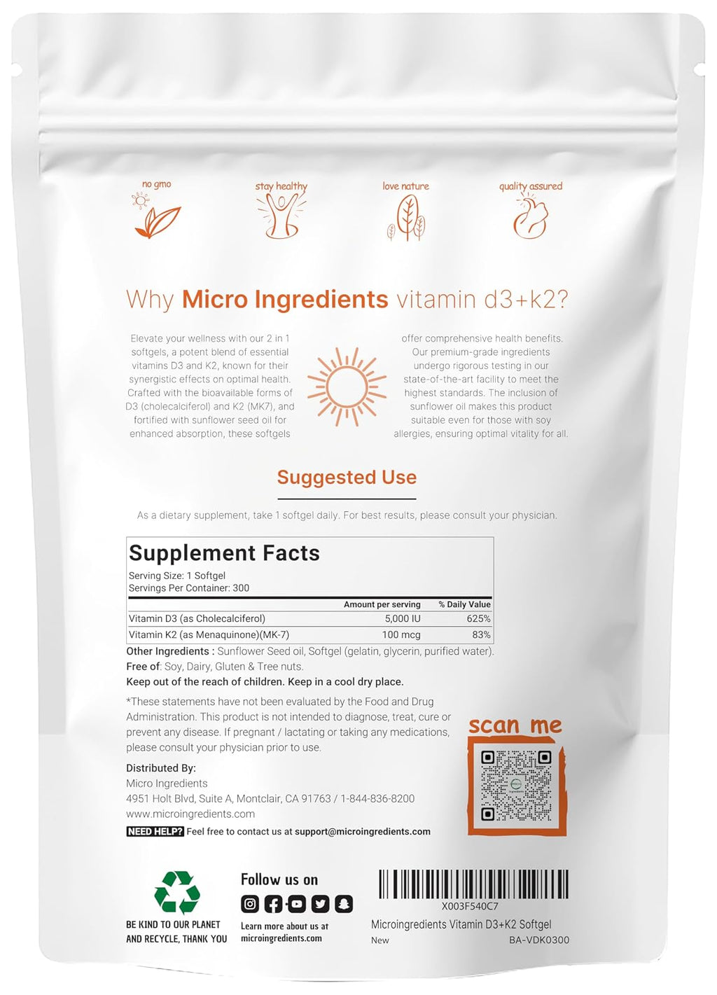 Vitamin D3 for overall wellness