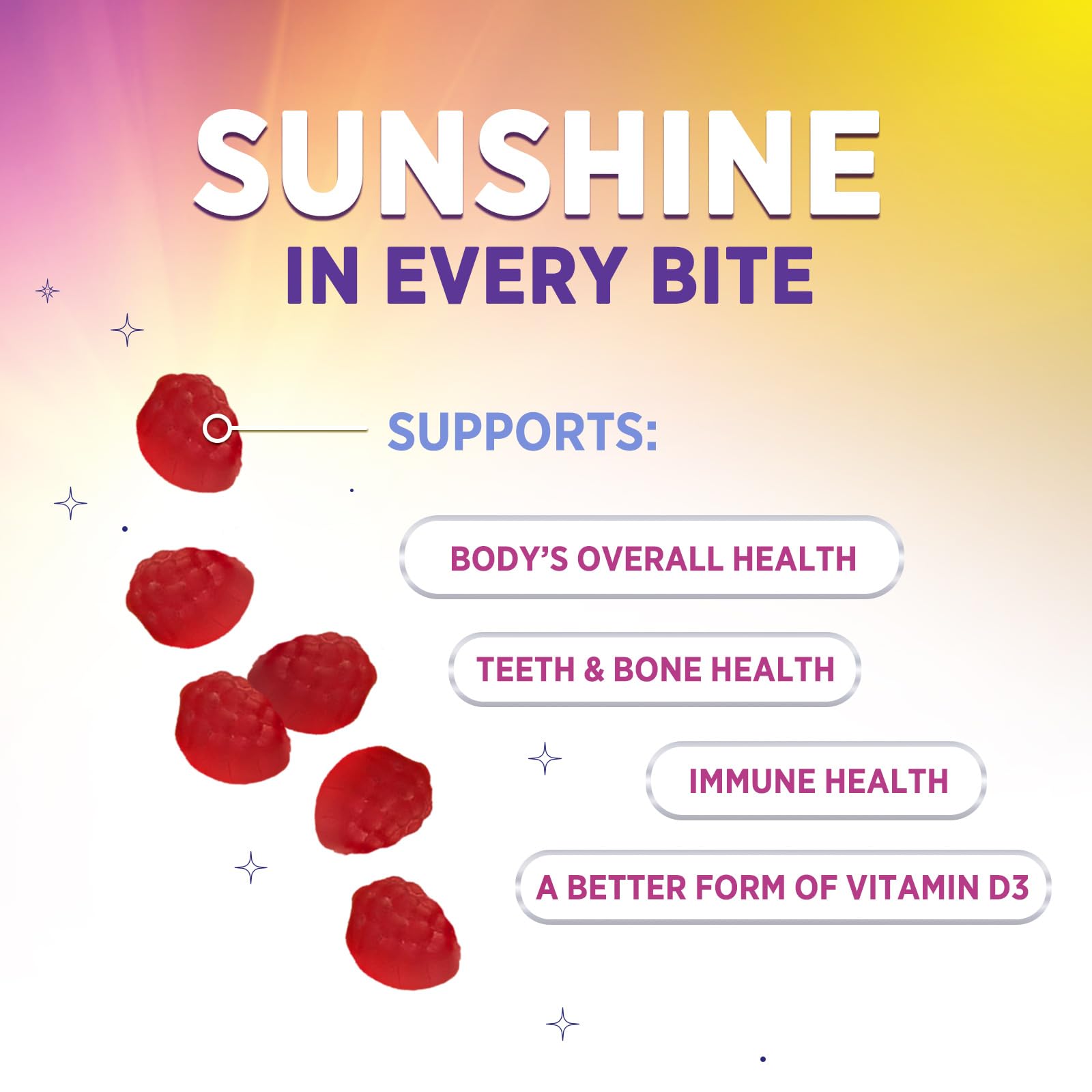 Vitamin D3 gummies for daily wellness